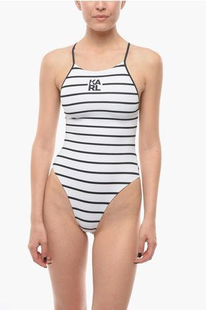 Karl Lagerfeld Striped One-Piece Swimsuit size Xs