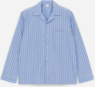 Arket Pyjama-Hemd Aus Popeline -Blau