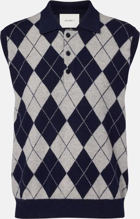 Lisa Yang Pull sans manches Riana en cachemire à carreaux