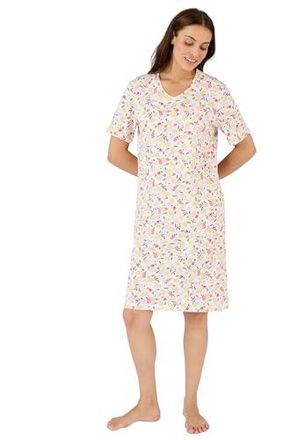 Damart Chemise De Nuit Maille Jersey Pur Coton Peigné