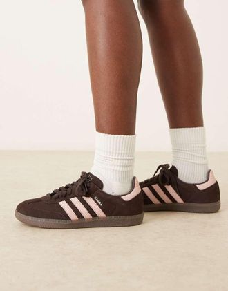 adidas Originals Samba OG - Sneaker in Braun und Rosa-Brown
