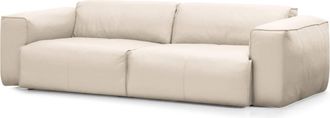Studio Copenhagen home24 3-Sitzer Sofa Grau Echtleder Neka 251 x 71 x 102cm Modern