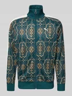 Puma Sweatjacke im Allover-Look mit Stehkragen