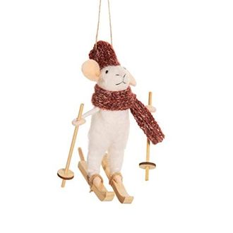 Sass & Belle D&eacute;coration &agrave; suspendre en feutre souris de ski