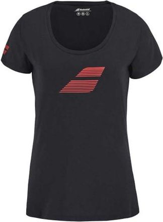 Babolat Femmes T-Shirt Exercise Flag Tee Noir-Rouge XS