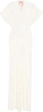 N&deg;21 Femme, Robes, Blanc, Taille: 42 FR Abito Tessuto