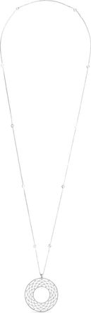 Leo Pizzo 18kt Weißgoldhalskette mit Diamanten - Silber