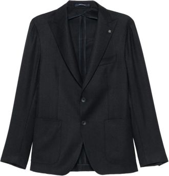 Tagliatore Homme, Vestes, Bleu, Taille: M Herringbone Jacket