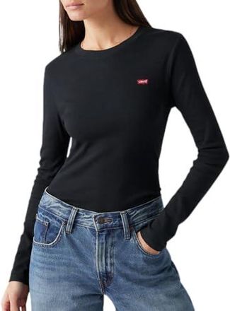 Levi's T-Shirt Essential HM Ls Tee pour Femme, Caviar, XS