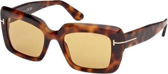 Tom Ford Femme, Accessoires, Brun, Taille: 52 MM Leila-02 Lunettes de soleil