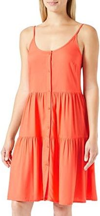 Only ana Life FR Strap Button Dress Ptm Robe dété, Corail, XS Femme