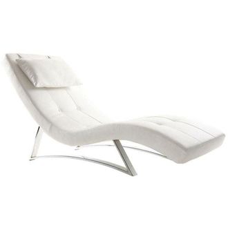 Miliboo Design-Liegestuhl Wei&szlig; MONACO