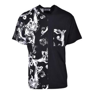 Versace Jeans Couture Baumwoll-T-Shirt mit einzigartigem Design - - Tops - Herren - Schwarzk - L