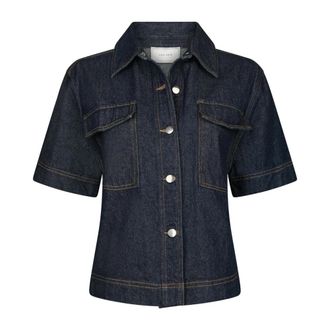 Neo Noir Tiki Denim Shirt - - Blouses & Shirts - Damen - Blau - S