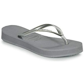 Havaianas Slim Flatform, Tongs &Eacute;l&eacute;gantes, Durables et Polyvalentes, Avec Plateforme de 2,5 cm, Fines Lani&egrave;res, Femme