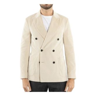 Drumohr Homme, Costumes, Beige, Taille: XL Blazer crois&eacute;