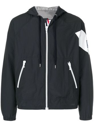 Moncler veste &agrave; capuche - Bleu