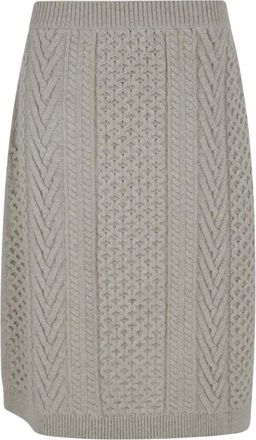 Burberry Femme, Jupes, Beige, Taille: 40 FR Eileen Aran Knit Skirt
