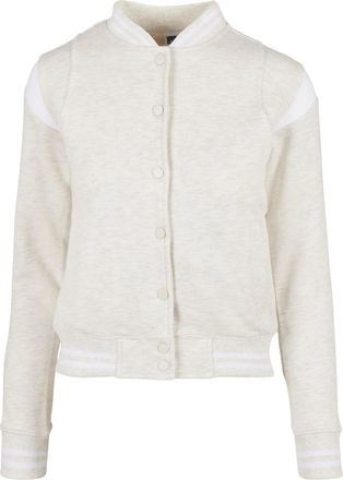 Urban Classics College Sweatjacke f&uuml;r Damen (Hellgrau/Wei&szlig;)