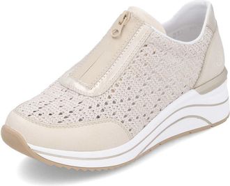 Remonte Damen Low-Top Sneaker D0T15, Frauen Halbschuhe,lose Einlage,Laufschuhe,schn&uuml;rschuhe,schn&uuml;rer,Plateausohle,Sportschuhe,beige Kombi (60),40 EU