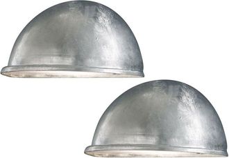 Konstsmide 2er Set Außenleuchte Downlight torino galvanisiert, 28x13,5 cm, Hausbeleuchtung