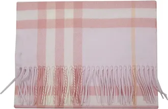 Burberry Femme, Accessoires, Rose, Taille: ONE Size Check Cashmere Scarf