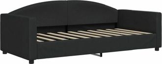 vidaXL Tagesbett Schwarz 90x190 cm Stoff vidaXL