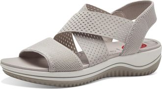 Jana Coshy Damen Sandalen flach Elastisch Vegan, Grau (Lt Grey), 36 EU