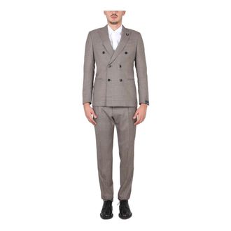 Lardini Kosmo Doppelreihiger Anzug - - Suits - Herren - Braun - L