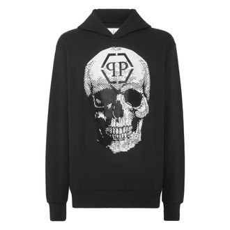 Philipp Plein Homme, Sweatshirts et sweats &agrave; capuche, Noir, Taille: XS Hooded SweaT-shirt Skull