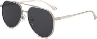 Generic Lunettes De Soleil M&eacute;talliques For La Conduite, For Hommes Et Femmes, Id&eacute;ales For Les Sports Vacances En Plein Air(Silver)