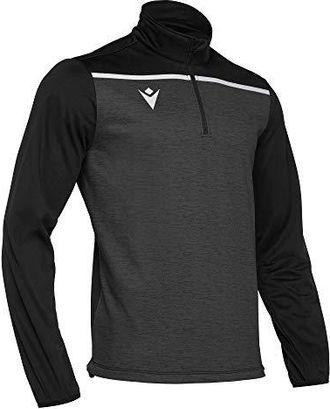 Macron Rhine 1/4 Zip Top BLK/WHT Sweatshirt, Multicolore, M Mens, Multicolore, M