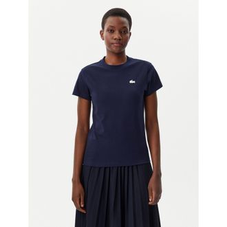 Lacoste T-Shirt TF9246 Dunkelblau Slim Fit