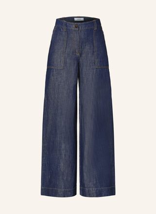 Reiss Reiss Wide Leg Jeans Ashby Mit Leinen blau