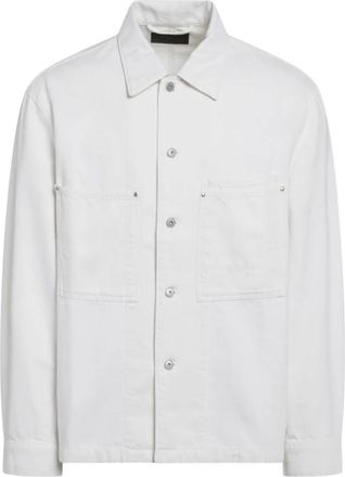 Christophe Lemaire Homme, Vestes, Blanc, Taille: M Workwear Overshirt