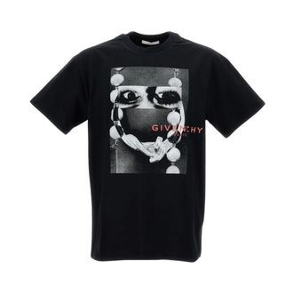 Givenchy Cotton Stamp Print T-shirt - - Tops - Herren - Schwarzk - M