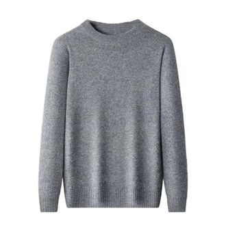 Generic Pull à col rond pour homme - Doux et chaud - Décontracté - Manches longues - En tricot fin, 6028, L