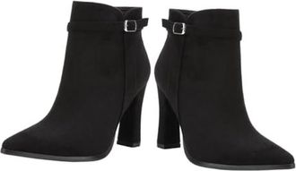 Frcolor Bottines Femme &agrave; Talon &Eacute;pais Bottines Courtes &agrave; Fermeture &Eacute;clair Lat&eacute;rale pour Automne Hiver Chaussures Mode Confortables pour Fille Style