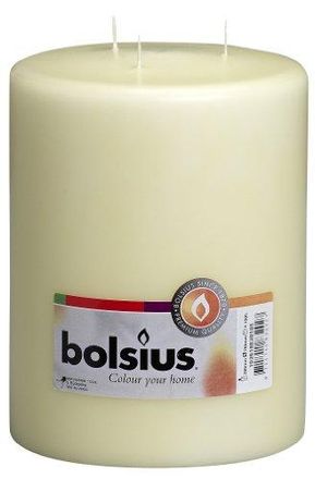Bolsius Mammoth Bougie - 2 Piéces - XXL Bougies - 200x150 mm - Longue durée de combustion de 100 heures - Sans parfum, Ivoire