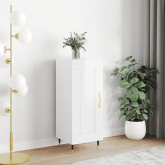 vidaXL Buffet Blanc brillant 34,5x34x90 cm Bois ding&eacute;nierie Vidaxl
