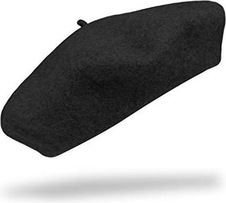 Fiebig Beret Hommes & Femmes | Basque en Laine avec Doublure | en Plusieurs Tailles et Couleurs | Basque en 100% Pure Laine Vierge | Basque en Feutre Made in