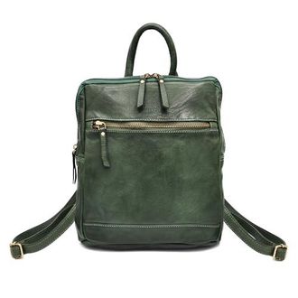 Zerimar | Sac &agrave; dos en cuir v&eacute;ritable pour femme, style d&eacute;contract&eacute; | Sac &agrave; dos en cuir naturel pour femme avec plusieurs compartiments | Id&eacute;al au quotidien|V