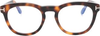 Tom Ford Eyewear Brille mit rundem Gestell - Braun