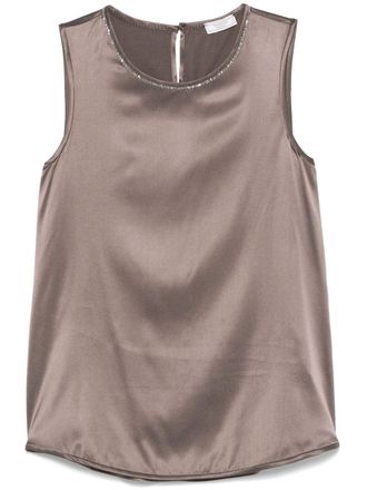 PESERICO Oberteil mit Punto Luce-Detail - Braun