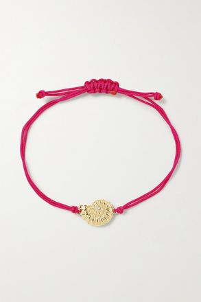 Yvonne L&eacute;on Armband Aus Kordel Mit Detail Aus 9 Karat Gold Und Diamant