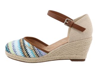 Tom Tailor Tom Tailor Damen 5390090024 Keilsandale, Blue-Multi, 42 EU