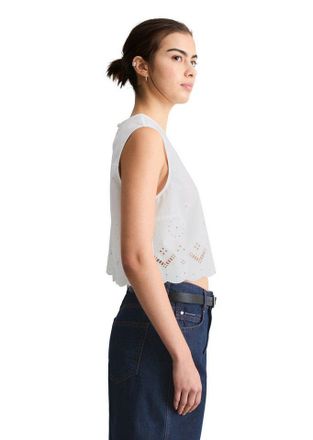 Marc O'Polo Denim Blusentop mit Broderie Anglaise