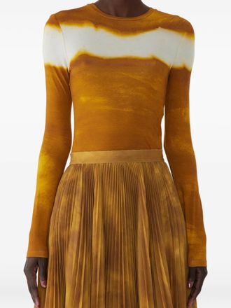 Jason Wu Painted Stripe Langarmshirt - Orange