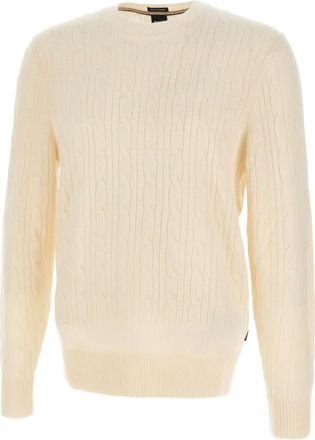 BOSS pull en maille torsadée - Tons neutres