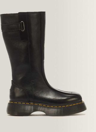 Dr. Martens Buzz Hi Gloss Leder Stiefel in Schwarz, Gr&ouml;&szlig;e: 36